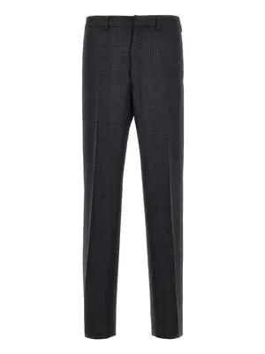 Prada Prada Men Check Pants Gray