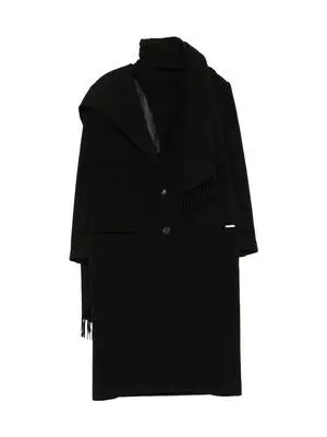 Attico Coats Single Breasted Coats - Black