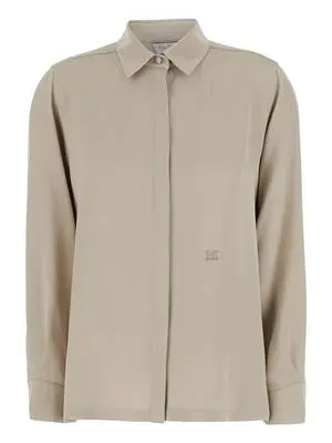 Max Mara MAX MARA Geranio Silk Shirt Cream