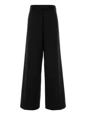 Dries Van Noten Wool Blend Penn Wide-leg Pant - Black