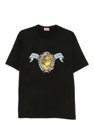 Kenzo Leaping Tiger Print T-shirt - Black