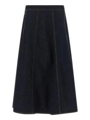 Alberta Ferretti Denim Skirt - Blue