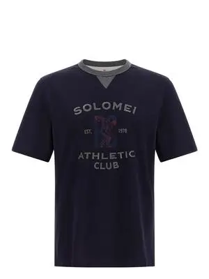 Brunello Cucinelli Solomei Athletic Club' T-shirt - Blue