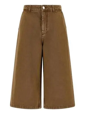 AMI Paris Denim Bermuda Shorts - Brown