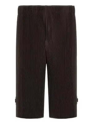Issey Miyake Homme Plissé Bermuda Shorts - Brown