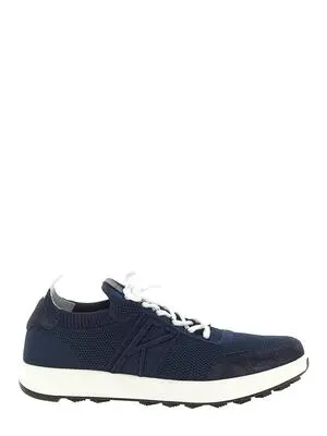 Kiton Technical Cotton Sneakers - Blue