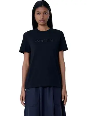 Moncler Logo Motif T-shirt - Black