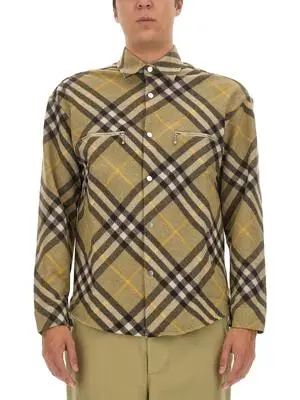 Burberry Wool Shirt - Cream