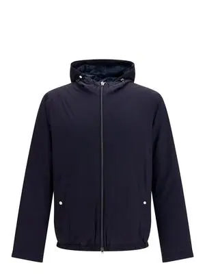 Herno Hooded Zip Jacket - Blue