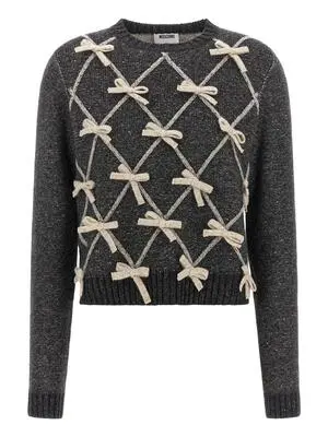 Moschino Bow Sweater - Gray