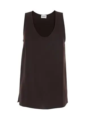 P.a.r.o.s.h Sleeveless Tech Fabric Top - Brown