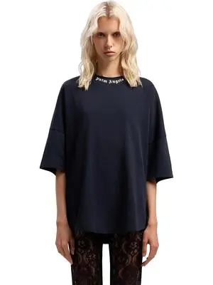 Palm Angels Curved Logo Collar Over T-shirt - Multicolor