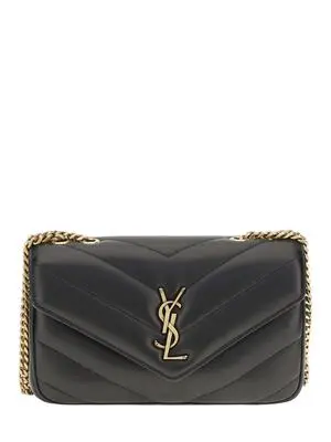 Saint Laurent Leather Crossbody Bag - Black