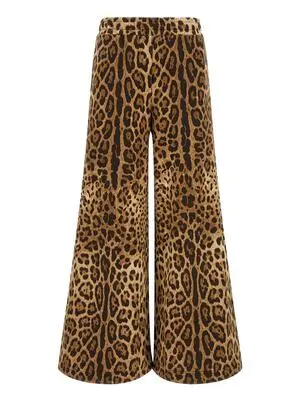 Dolce & Gabbana Leo Print Trousers - Brown