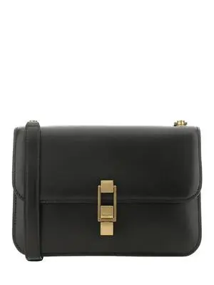 Saint Laurent Calfskin Leather Mini Cross Body Bag - Blue