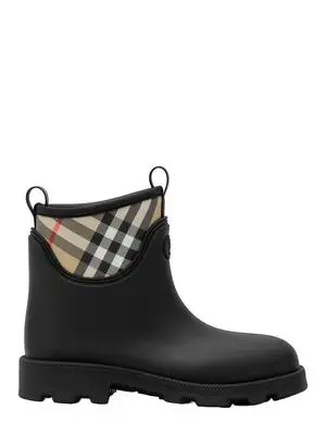Burberry Marsh Stamp Rubber And Nylon Rain Boots - Black