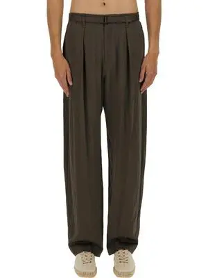 LEMAIRE Belted Relaxed Trousers - Multicolor