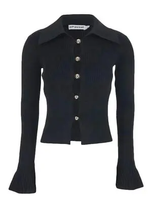 SELF-PORTRAIT Button Down Knit Top - Multicolor
