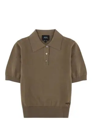 A.p.c. A.P.C. Logo Polo Shirt Brown