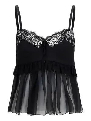 Chloé Crêpe De Chine Camisole Top - Black