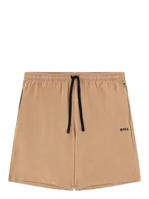 BOSS Shorts With Logo - Cream