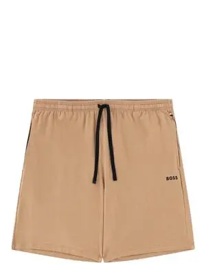 BOSS Shorts With Logo - Cream