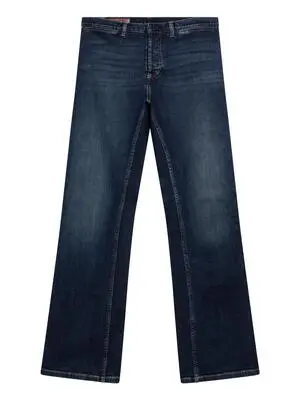 Gucci Low-rise Cotton Denim Web Tape Trousers - Blue