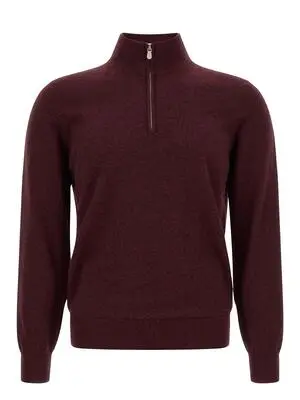Brunello Cucinelli Cashmere Quarter Zip Pullover - Multicolor