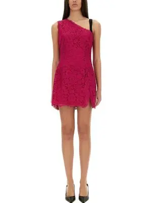 Dolce & Gabbana Cordonet Lace Mini Dress - Pink