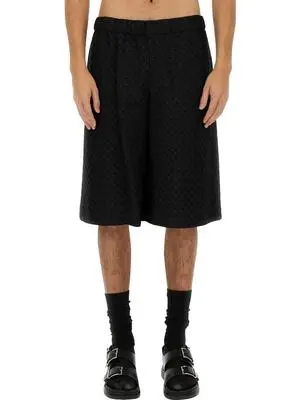 Alexander McQueen Skull Jacquard Bermuda Shorts - Black