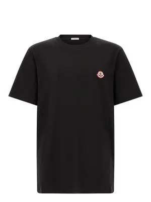 Moncler Tricolor Logo T-shirt - Black