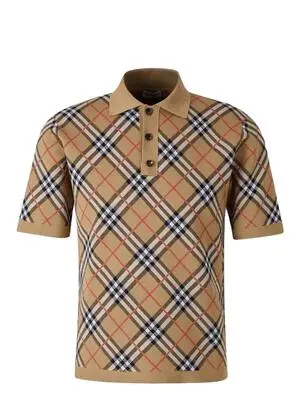 Burberry Neutrals Polo Shirts - Cream