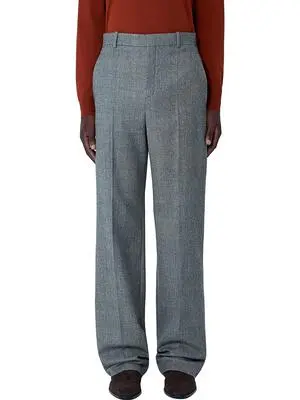 Saint Laurent Wide-leg Wool Blend Pants - Black