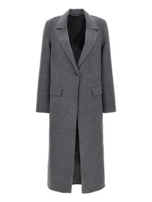 TOTEME Classic Doublé Wool Coat - Gray