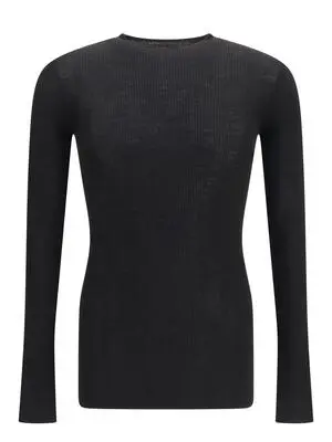 Rick Owens Slim Ribbed Long-sleeve Sweater - Black