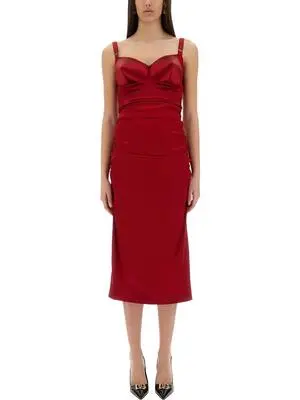 Dolce & Gabbana Acetate Blend Dress - Red