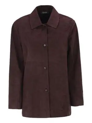 Max Mara Leather Coat - Red