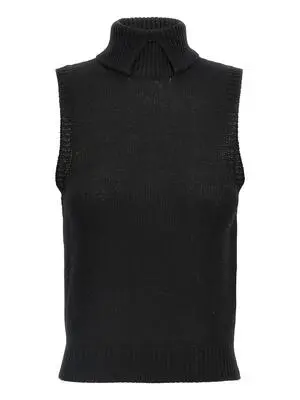 Prada Cashmere Turtleneck Vest - Black