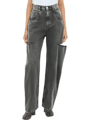 MAISON MARGIELA Cut-out Denim Jeans - Black