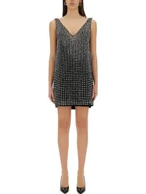 Max Mara Sleeveless V-neck Dress - Black