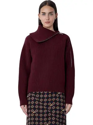 Dries Van Noten Dries Van Noten Women Zip-Collar Sweater Red