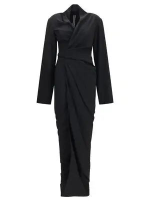 Rick Owens Draped Long Dress - Black