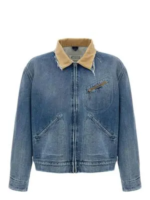 MAISON MARGIELA Stonewashed Cotton Denim Jacket Blue