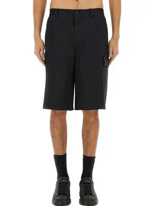 Dolce & Gabbana Cotton Cargo Bermuda Shorts - Black