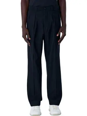 Prada Wool-blend Pinstripe Trousers - Black