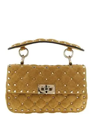 Valentino Garavani Rockstud Spike Small Shoulder Bag - Cream