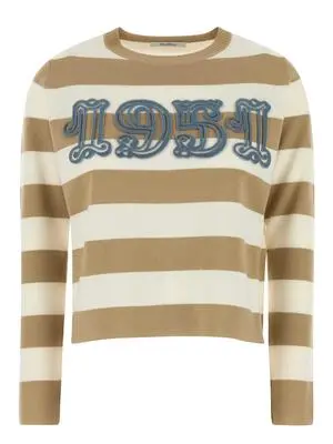 Max Mara MAX MARA Embroidered Wool Viterbo Sweater Multicolor