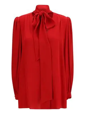 Valentino Garavani Silk Georgette Blouse - Red