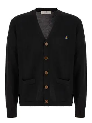 VIVIENNE WESTWOOD Fine Knit V-neck Cardigan - Multicolor