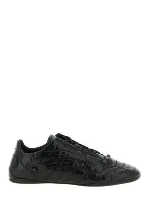 Balenciaga City Leather Sneakers - Black